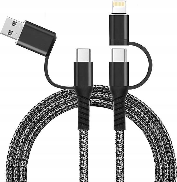 Extremestyle Kabel Usb Usb-C 4W1 Lightning 1M Pd 3A 60W - Opinie i ceny na Ceneo.pl