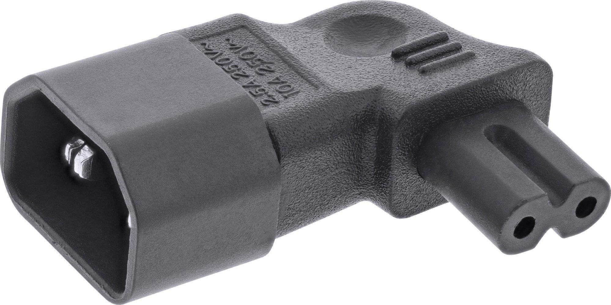 Inline Inline Power Supply Adapter Iec 60320 C14 / C7 Left/Right Angled ...