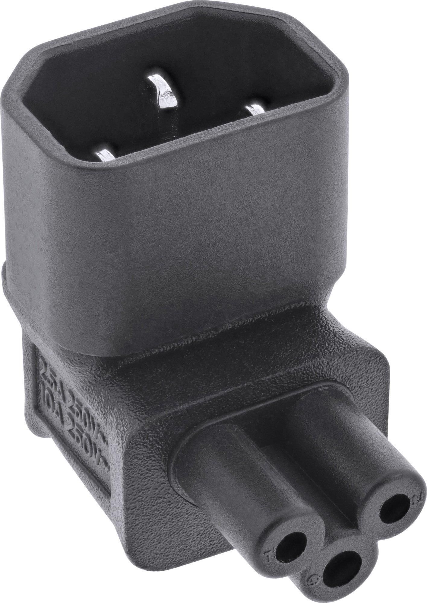 Inline Inline Power Supply Adapter Iec 60320 C14 / C5 Up/Down Angled 3 ...