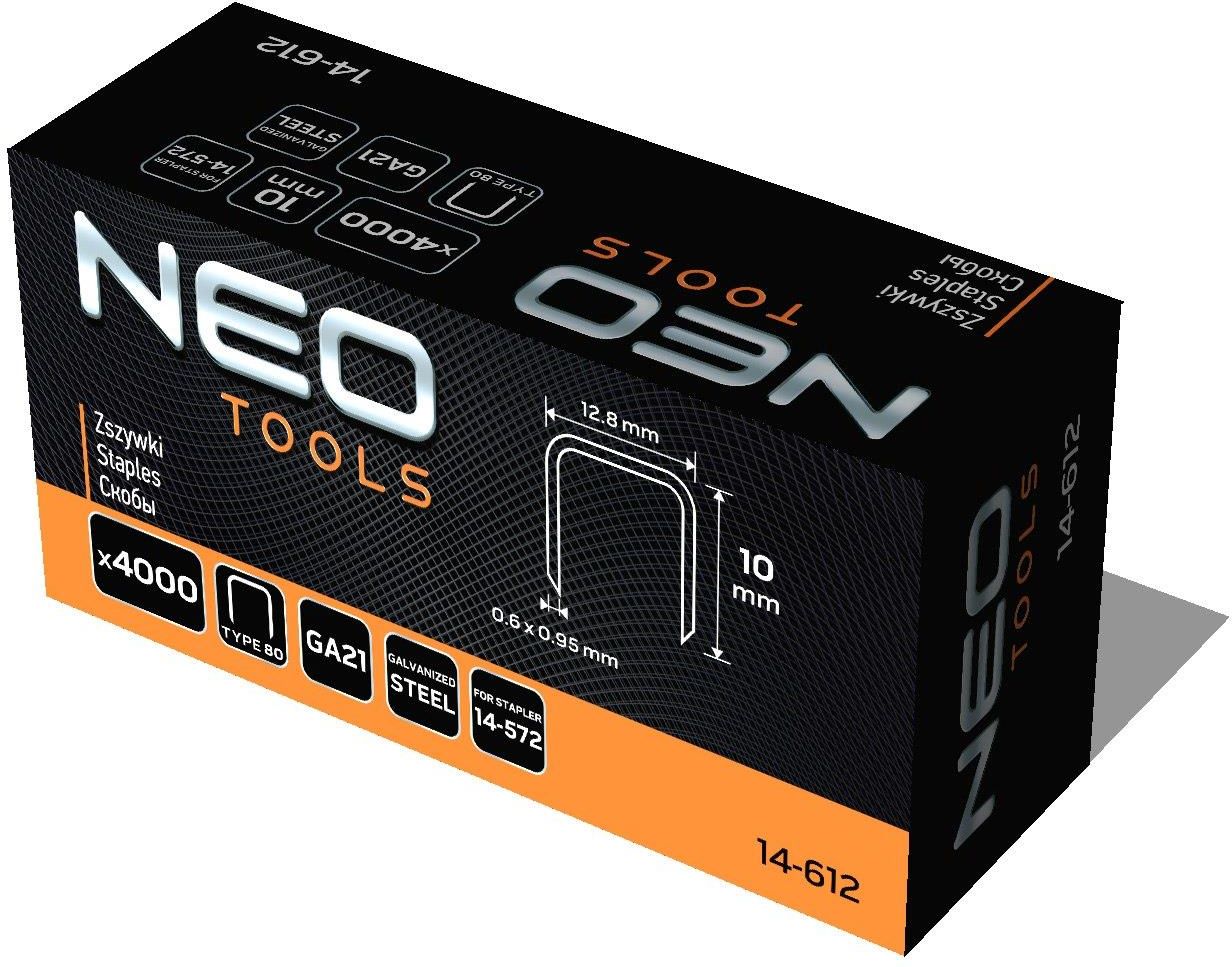 Akcesoria do narzędzi pneumatycznych Neo Zszywki Galwanizowane Do Zszywacza Pneumatycznego 14 ...