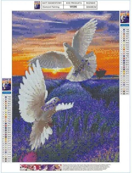 Haft Diamentowy Obraz Dwa Gołębie 30X40Cm - Ceny i opinie - Ceneo.pl