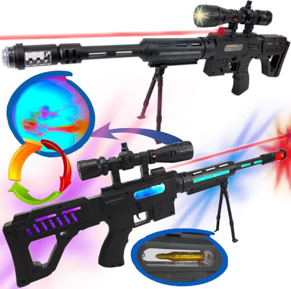 Tomdorix Karabin Snajperka Na Baterie Z Hologramem I Laserem Światło ...