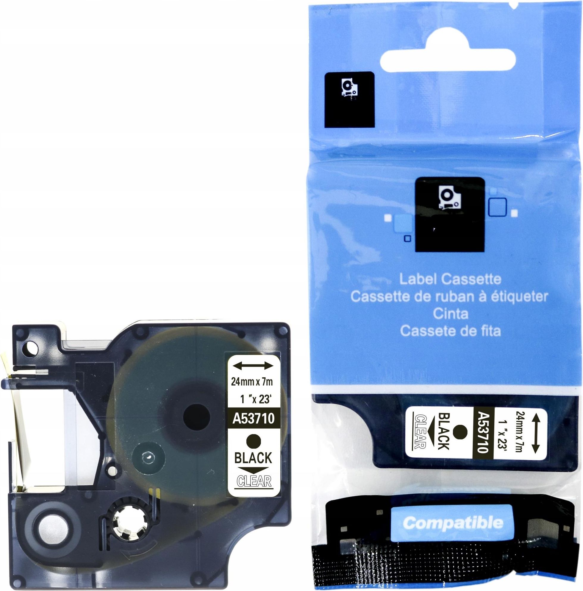 Aimotech Taśma Do Dymo 53710 24Mm 7M Przezroczysta Czarny - Ceny i ...