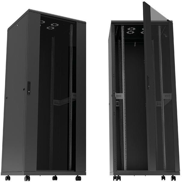 Logilink - 16U Freestanding Rack 1500 Kg Black Glass Steel 48.3 Cm (19 ...