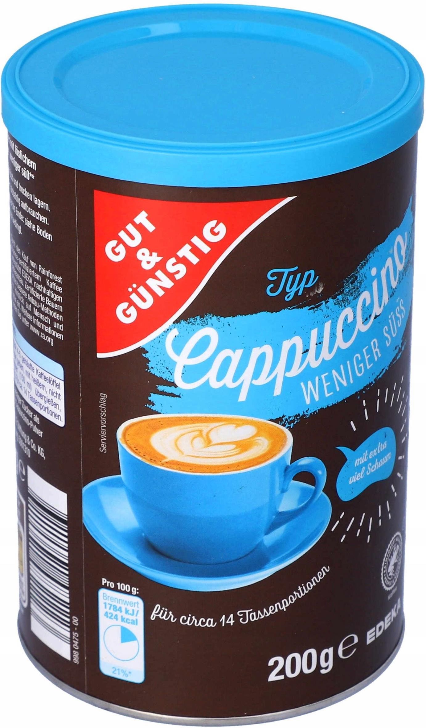 Kawa G&G Cappuccino Gg Classico 200g - Ceny i opinie - Ceneo.pl