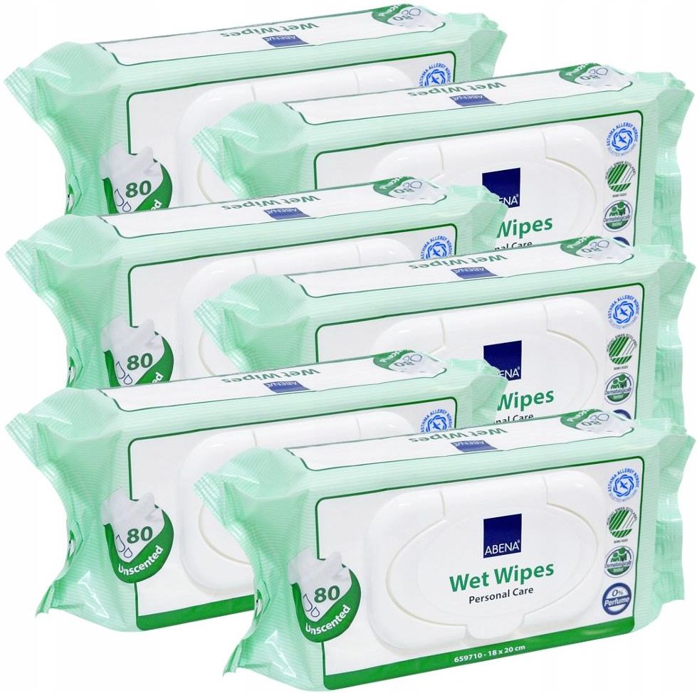 Abena Chusteczki Nawilżane Mokre Do Ciała 480 szt. 6 Op. - Opinie i ceny na Ceneo.pl