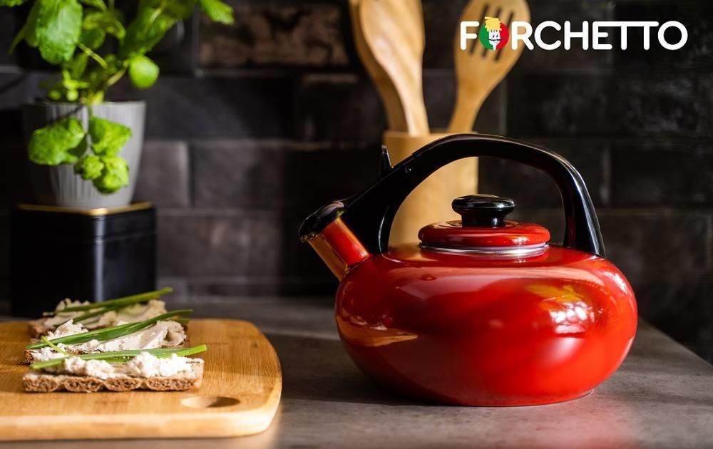 Czajnik emaliowany Forchetto Luna Rosso 2,5l czerwony - Opinie i ...
