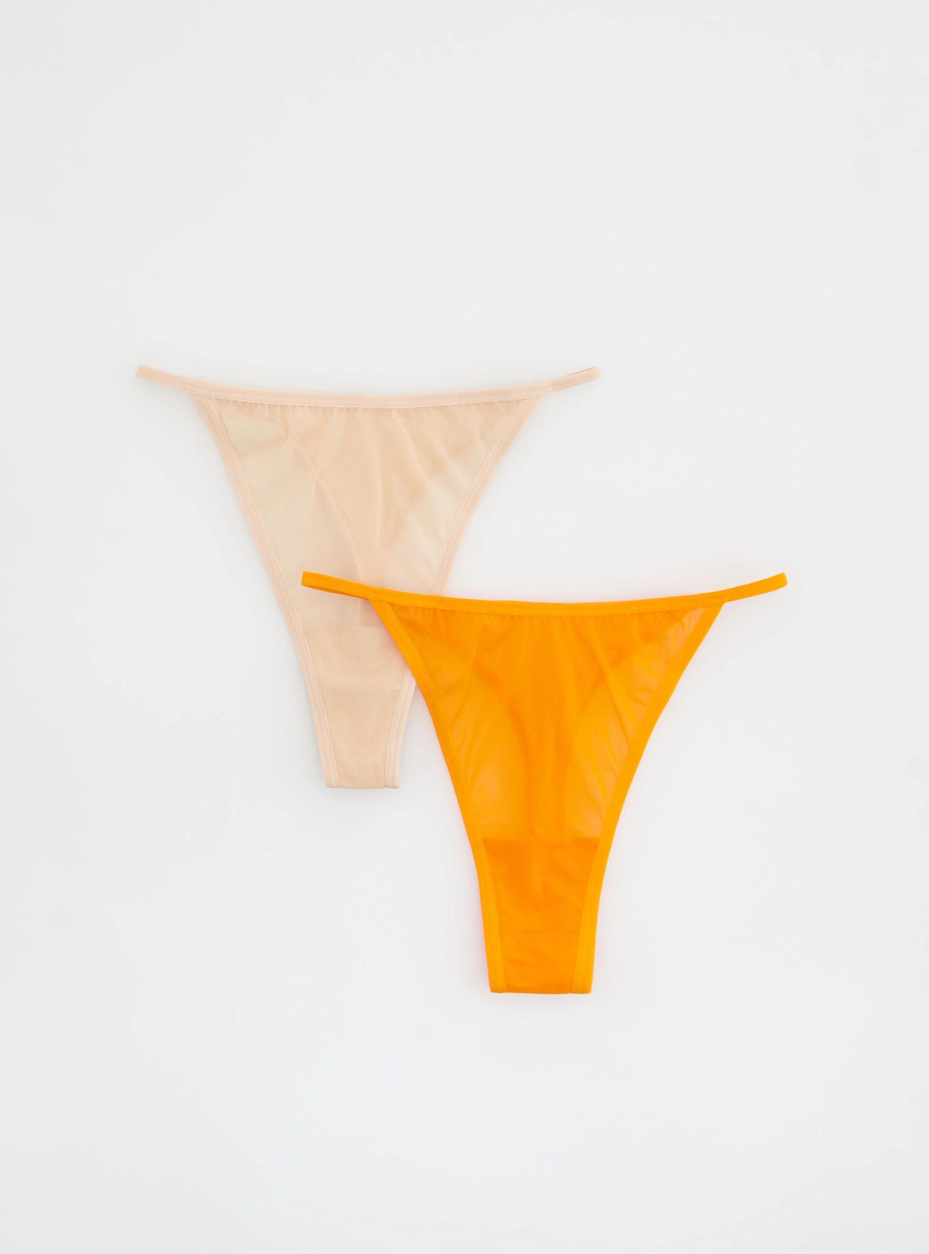 Reserved - Majtki typu stringi 2 pack - Pomarańczowy - Ceny i opinie - Ceneo.pl