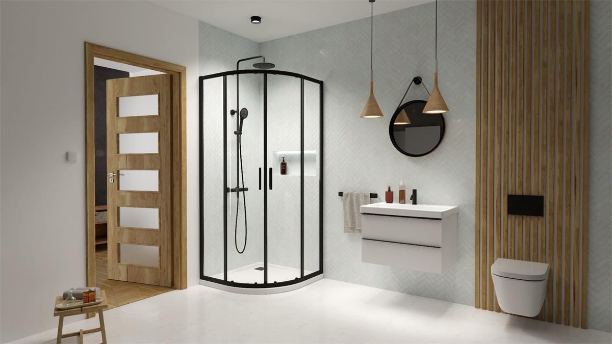 Kabina prysznicowa Radaway Premium Pro Black PDD 80x80 10130000101 ...