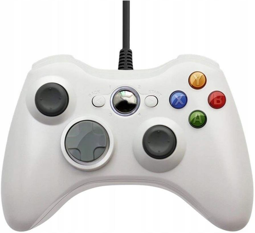 Gamepad Ares Pad przewodowy do Pc XInput i do Xbox 360 biały AR001499 ...