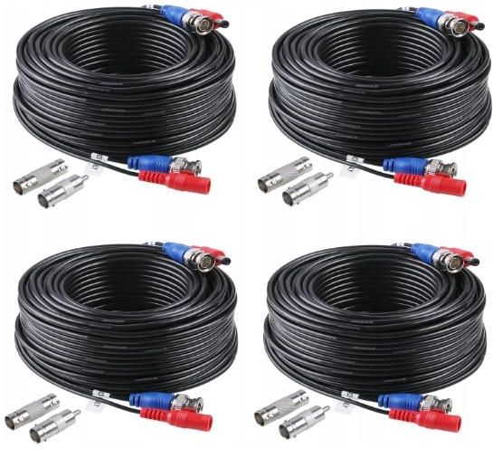 Kabel Wideo Złącze Kamery Cctv Dvr Zestaw 4szt. - Akcesoria do ...