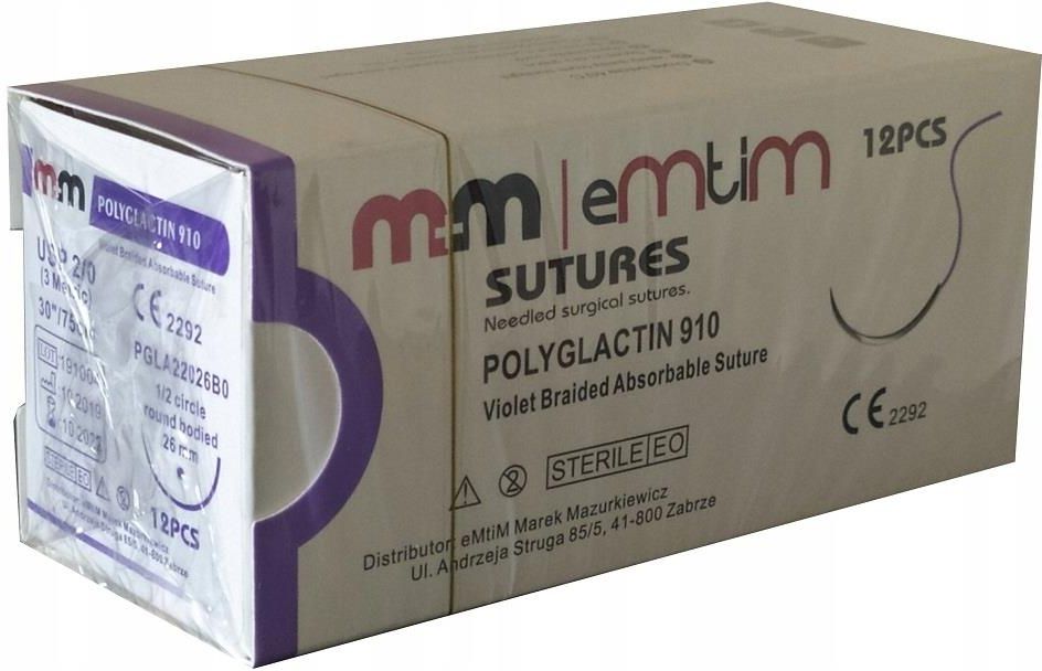 Nici Chirurgiczne Szwy Pgla 1 30Mm 3/8 Koła - ceny i opinie - Ceneo.pl