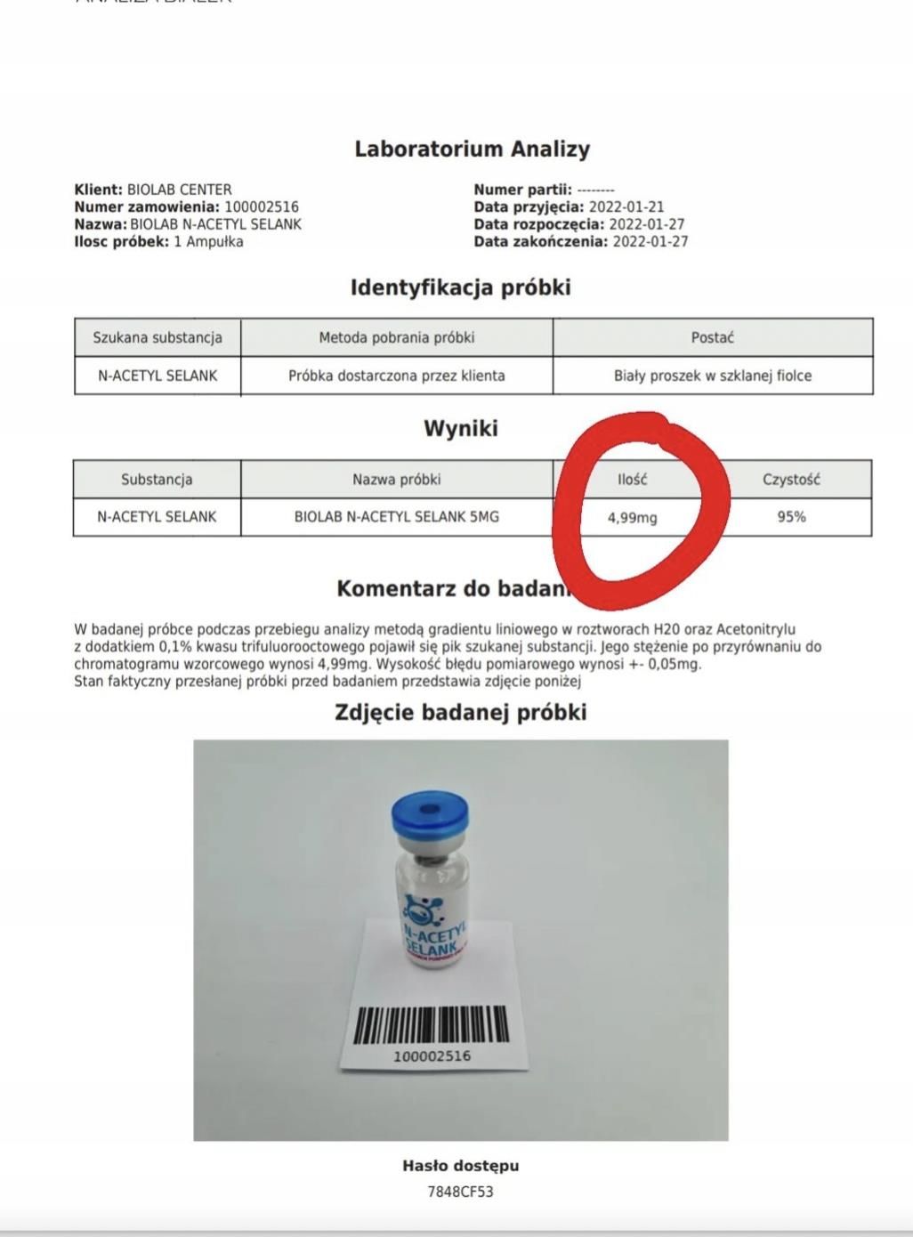 N Acetyl Selank 5Mg Biolab - ceny i opinie - Ceneo.pl