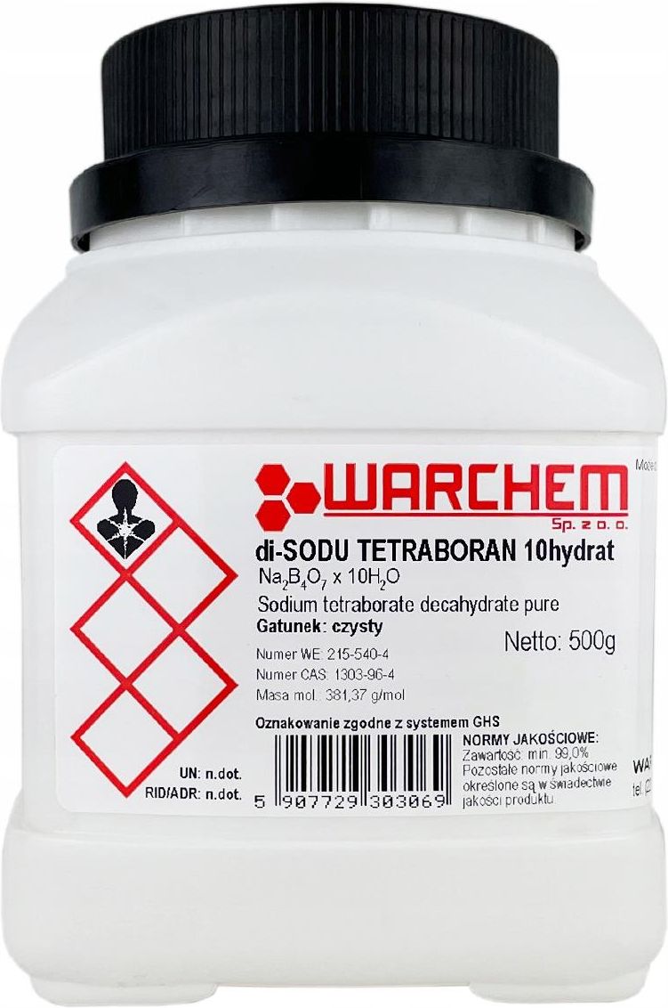 Warchem Tetraboran Sodu 10Hydrat (Boraks) Czysty 500G - ceny i opinie ...