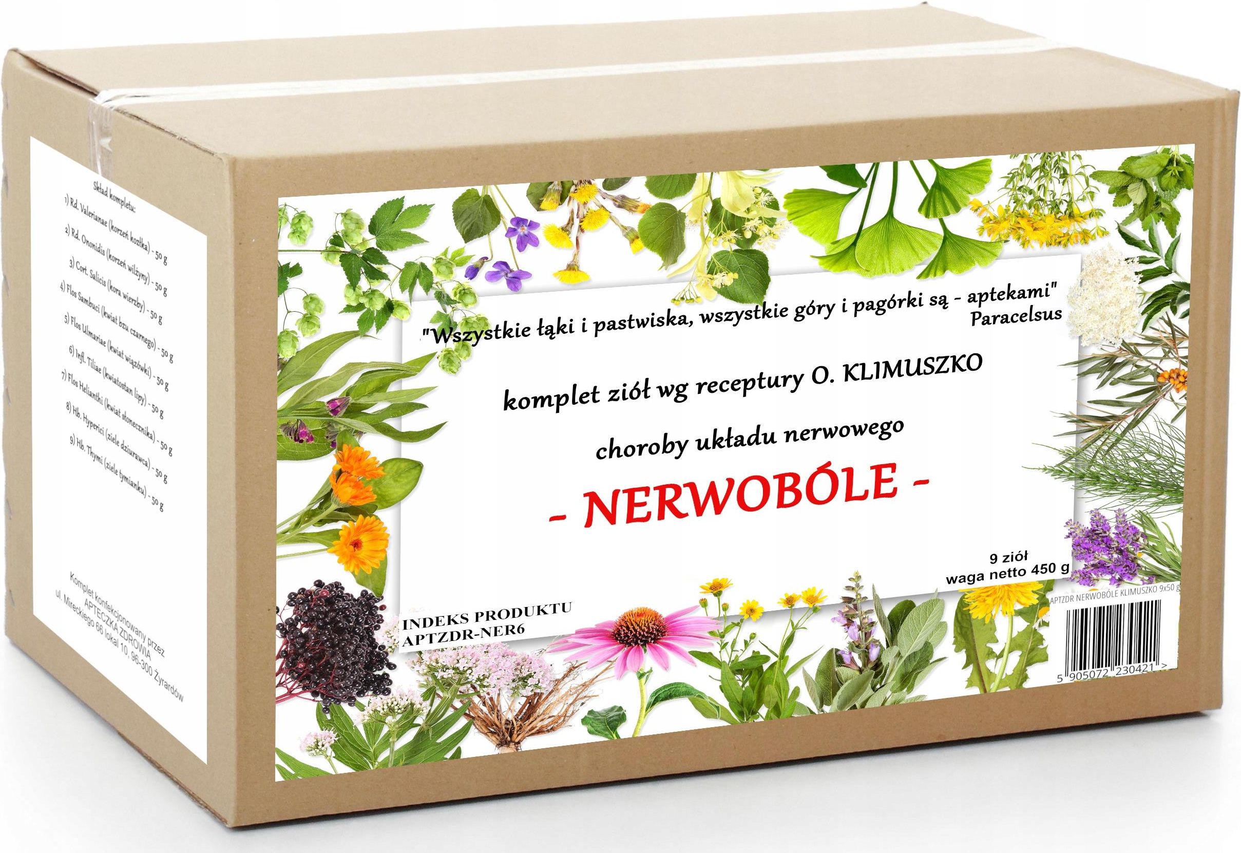Apteczka Zdrowia Nerwobóle mieszanka ziół Klimuszko 450 g Nerwoból ...