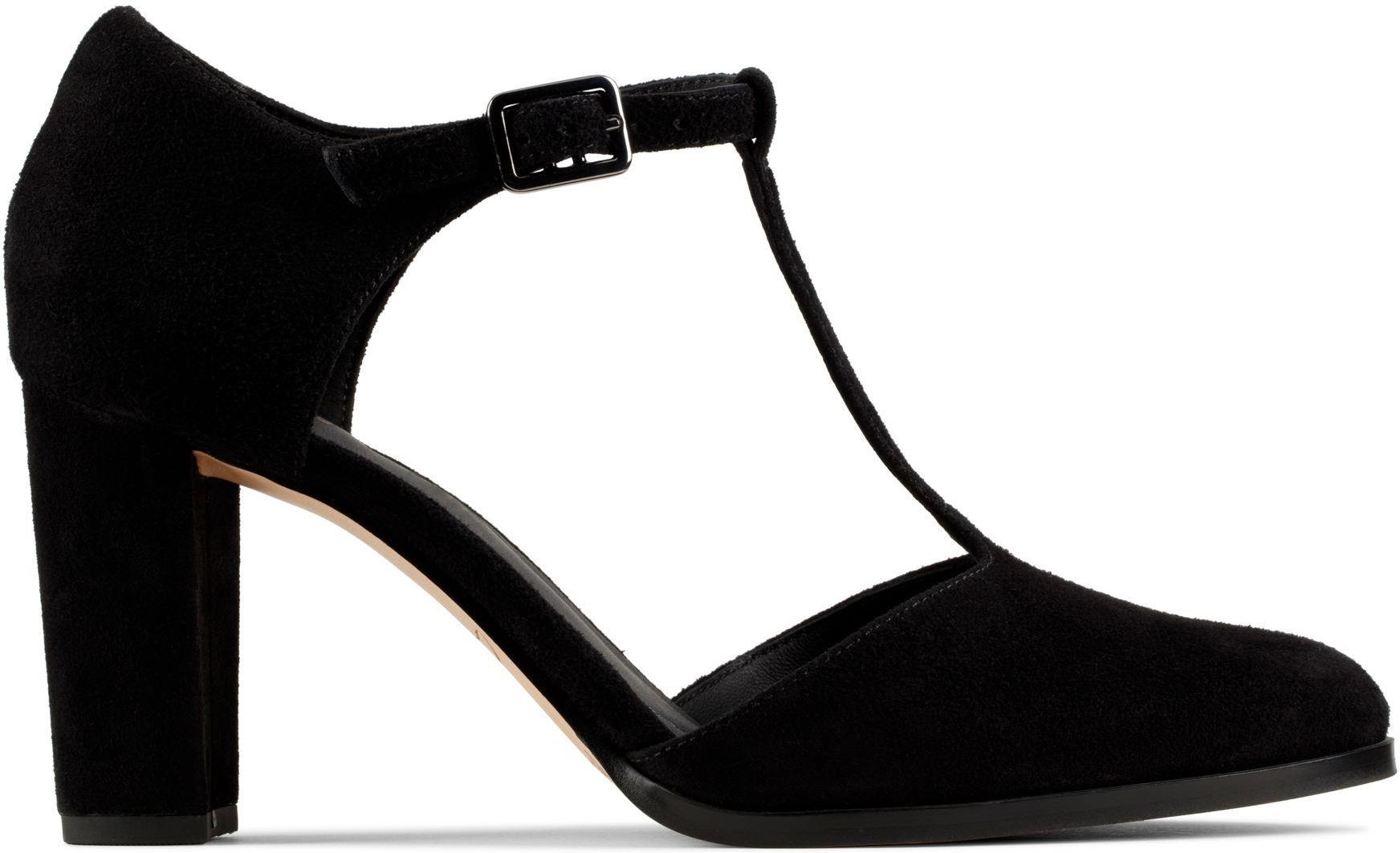 Buty Clarks Kaylin 85 T Bar 2 kolor black suede 26155539 - Ceny i ...