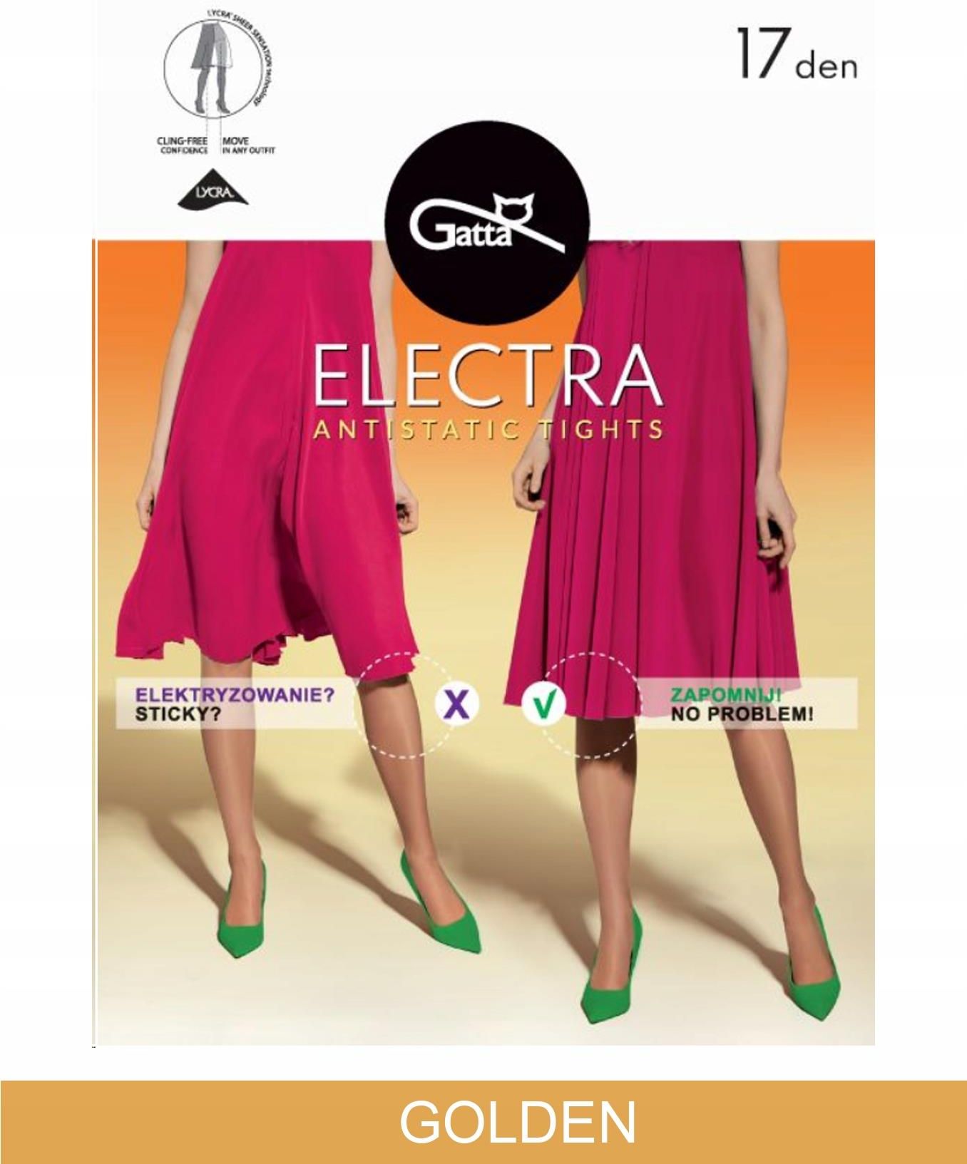GATTA ELECTRA Rajstopy damskie 17 DEN k.:Golden - Ceny i opinie - Ceneo.pl