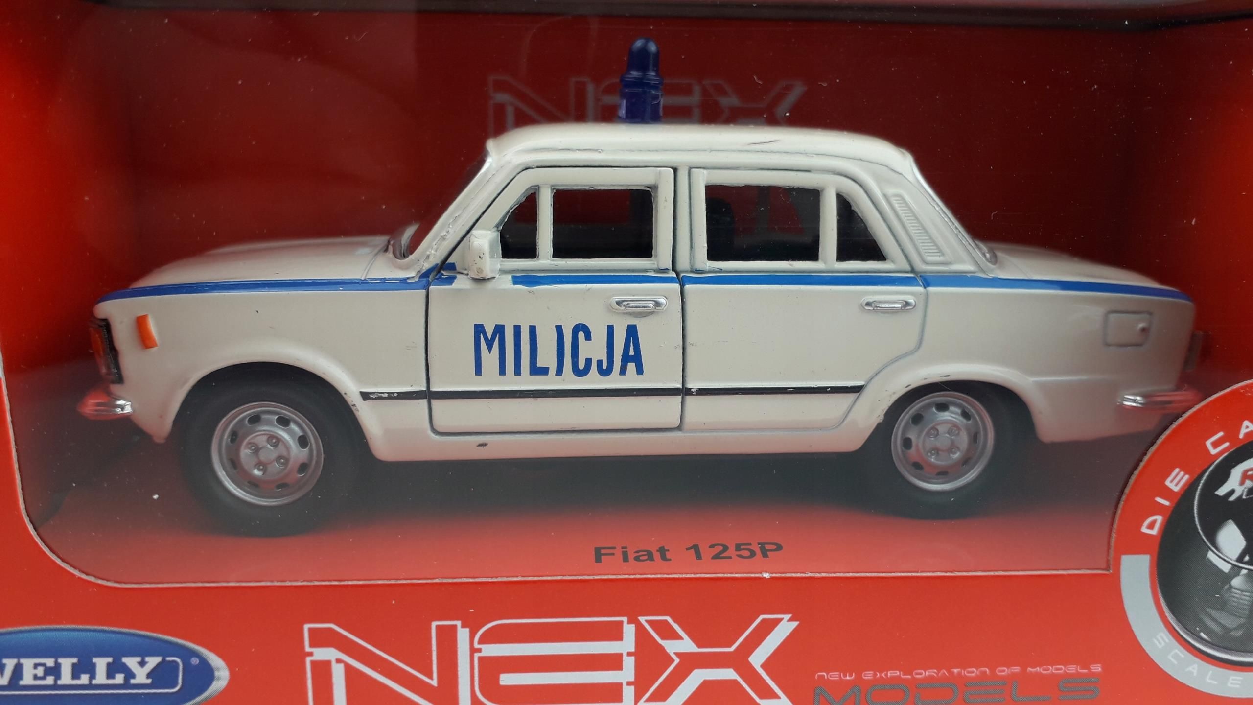 Welly Fiat 125P Kremowy Milicja Metalowy 1:34 - Ceny i opinie - Ceneo.pl