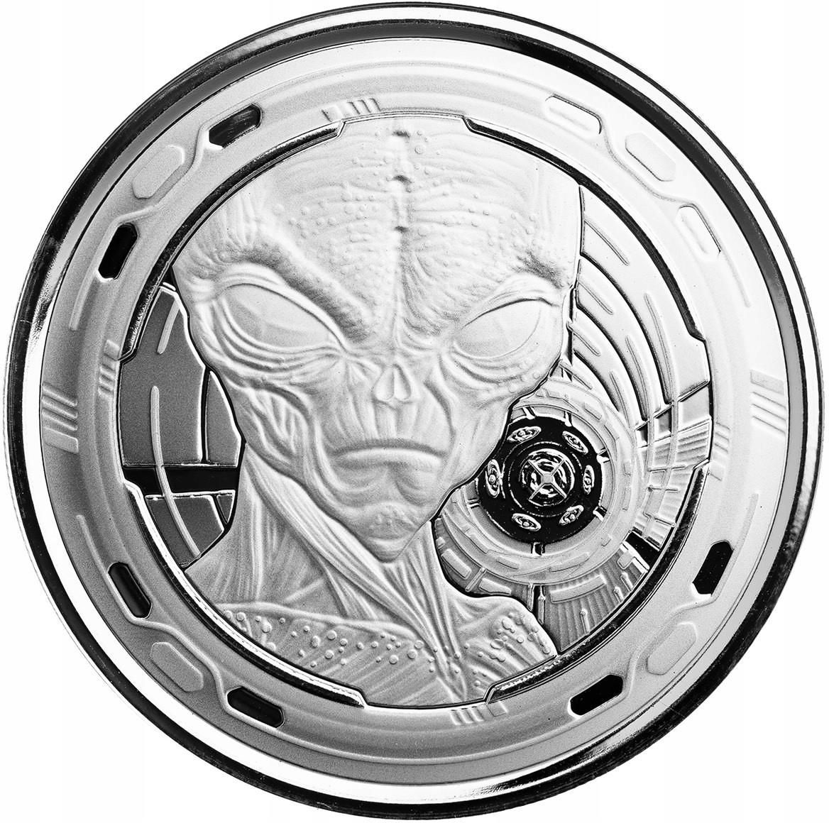 Nieakredytowany Ghana 2022 Alien Obcy 1 Uncja Srebra 5 Cedis - Ceny i ...