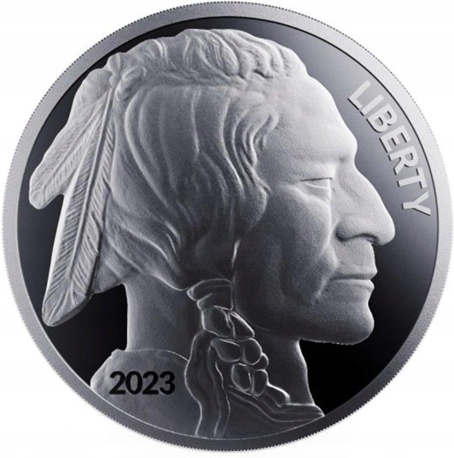 Nieakredytowany Sztabka American Silver Buffalo Rounds 2023 Ag 999 ...