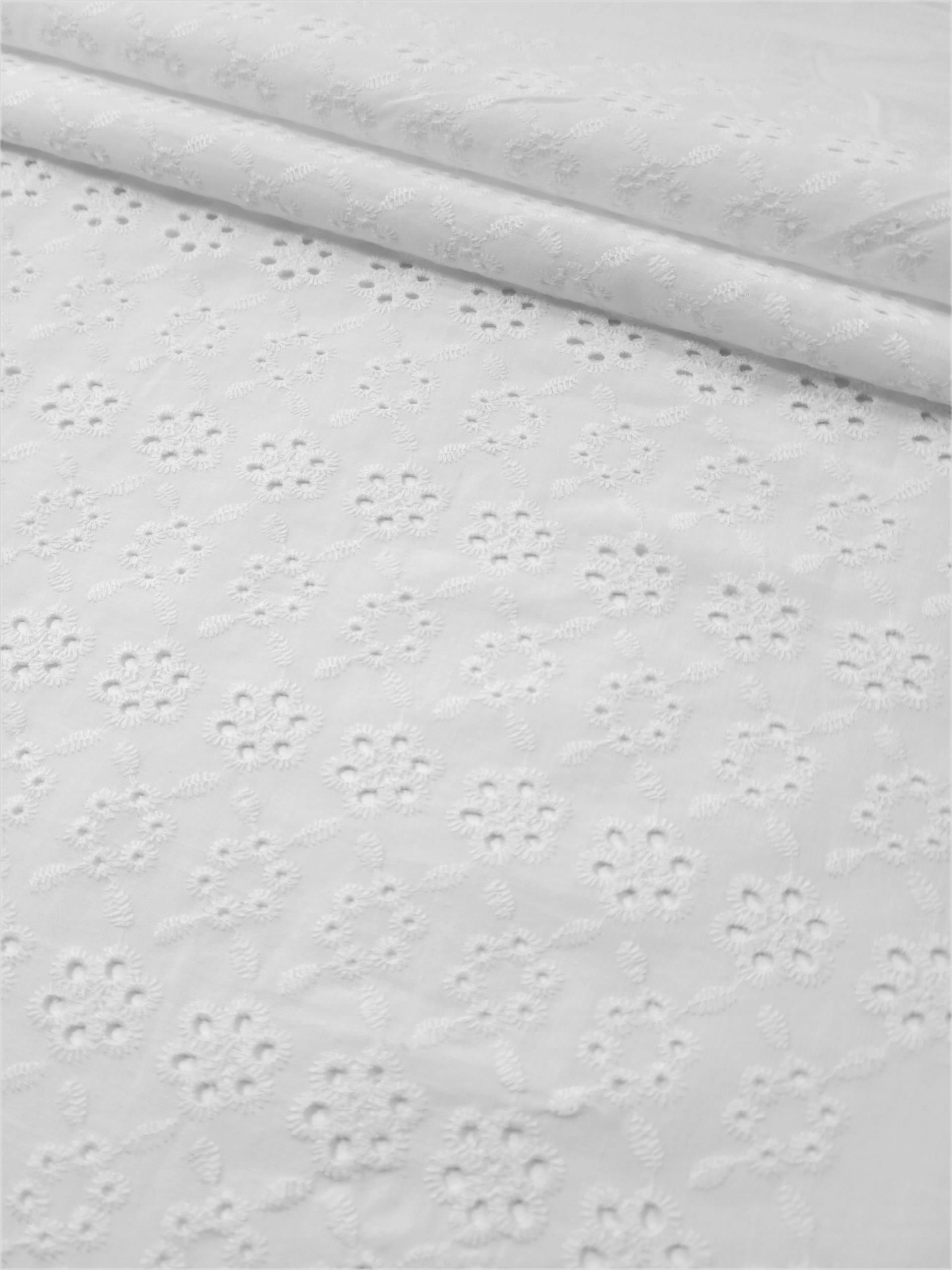 Yardtkaniny Tkanina Batyst Haftowany Bawełniana Kwiaty Biały - Ceny i opinie - Ceneo.pl