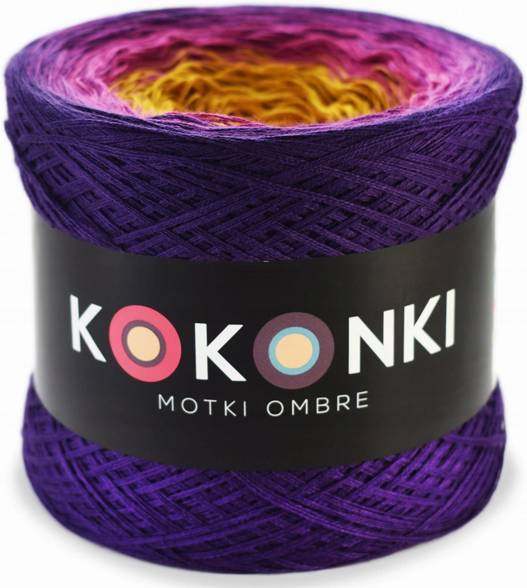 Kokonki Włóczka Kokonek Classic A354 Ombre Lekka Gładka Fioletowy ...