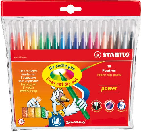 Stabilo Flamastry Stabilo Power 18 kolorów - Ceny i opinie - Ceneo.pl