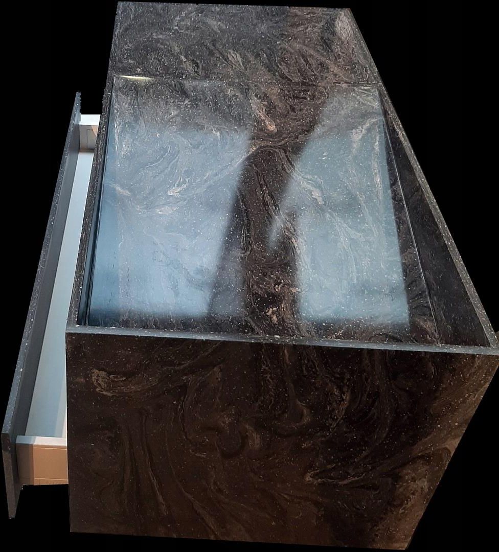 Umywalka Szafka łazienkowa Corian Cosmos Prima z umywalką z odpływem ...