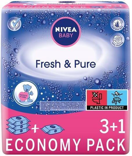 Nivea Baby Chusteczki 3+1 Soft 4X63 - Ceny i opinie - Ceneo.pl