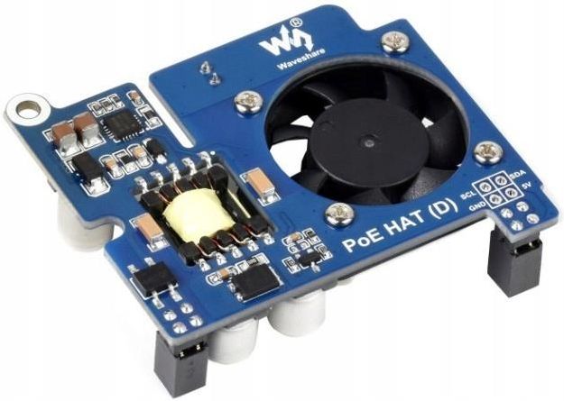Mikrokontroler Waveshare PoE Hat (D) moduł rozszerzeń Power over ...