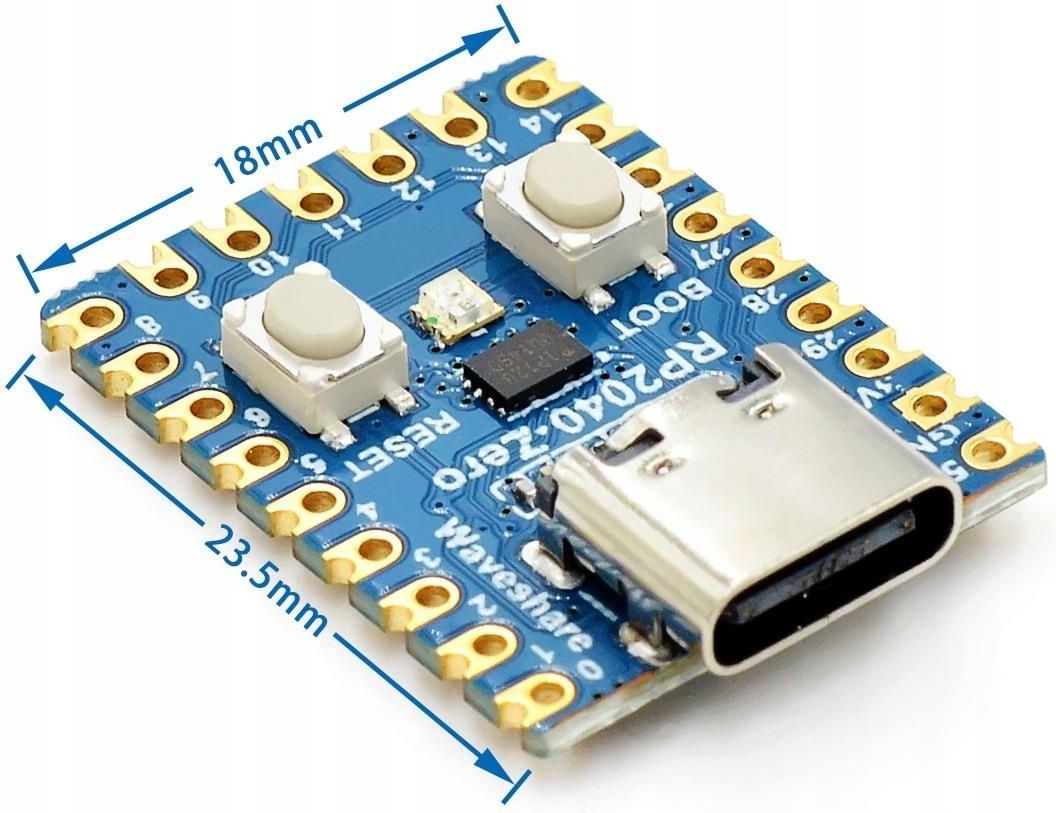 Mikrokontroler Waveshare RP2040 Zero Raspberry Pi Micropython ...