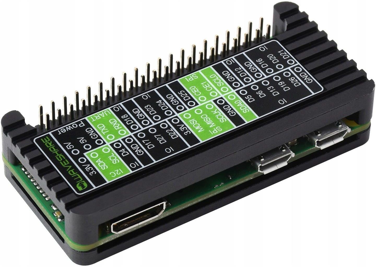 Mikrokontroler Waveshare Pi-zero-case-b- aluminiowa obudowa do ...