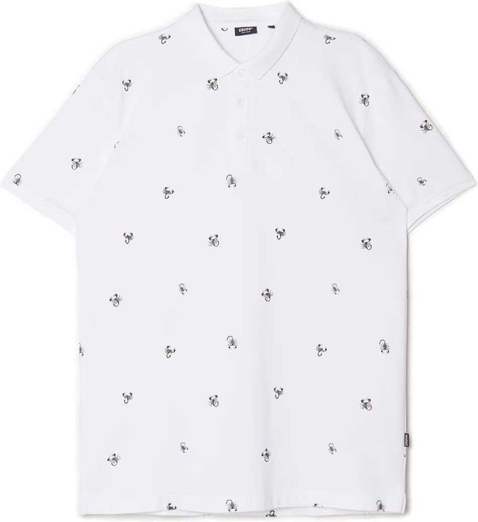 Cropp - Biała koszulka polo z nadrukiem - Biały - Ceny i opinie - Ceneo.pl
