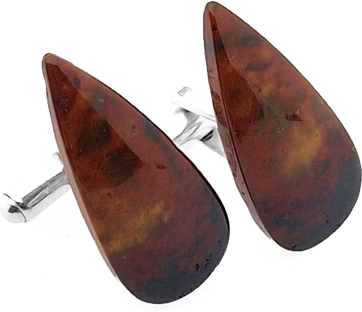 Manufakturaspinek.Pl Heliotrop (S1030) [925] Srebrne spinki do mankietów 28x11 (mm) z ...