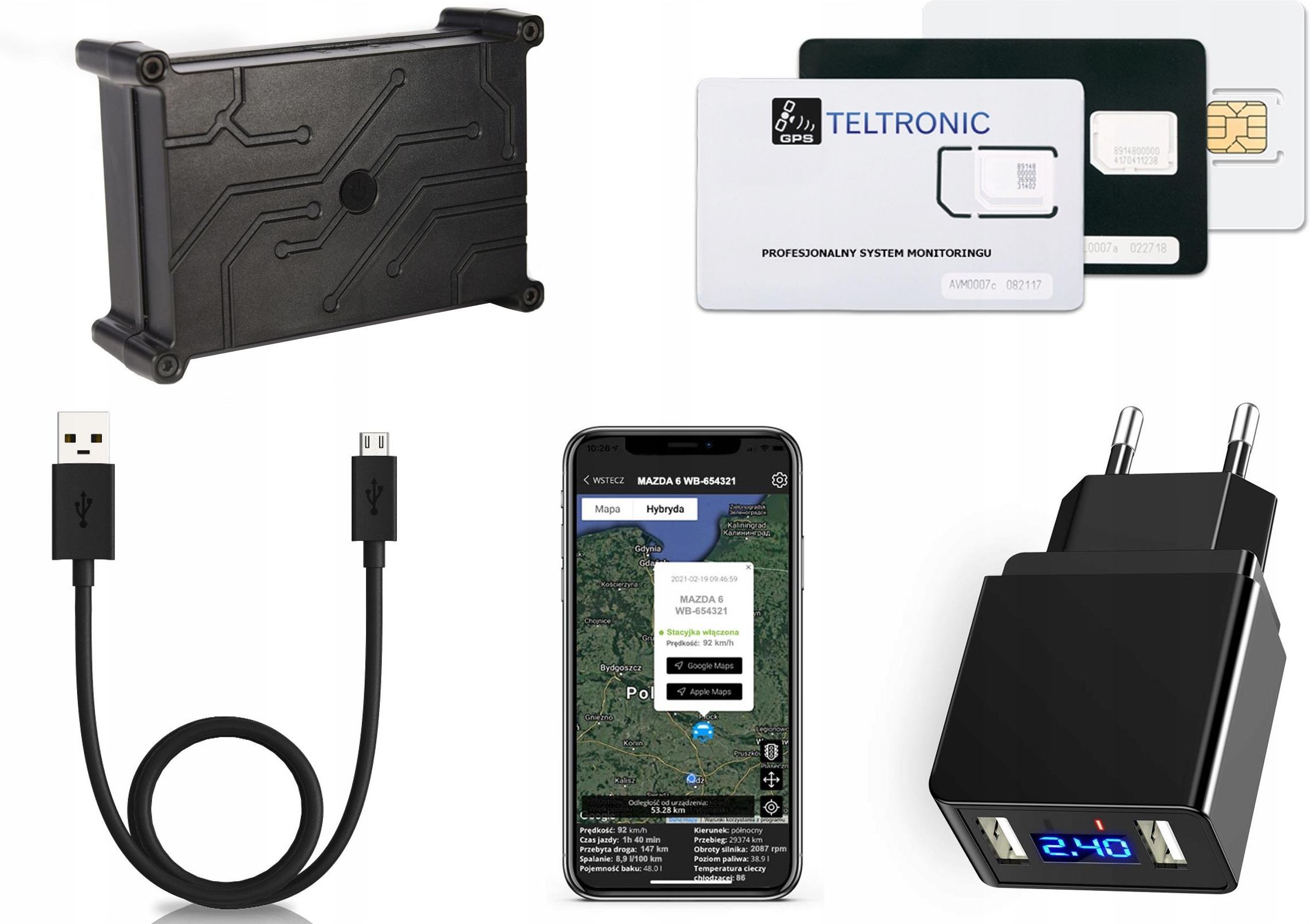 Odbiornik GPS Teltronic Lokalizator Gps do skutera wodnego Duża Bateria ...