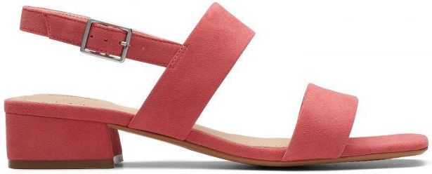 Sandały Clarks Seren 25 Strap kolor strawberry suede 26171864 - Ceny i ...