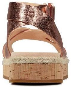 Sandały Clarks Botanic Poppy kolor rose gold leather 26147522 - Ceny i ...