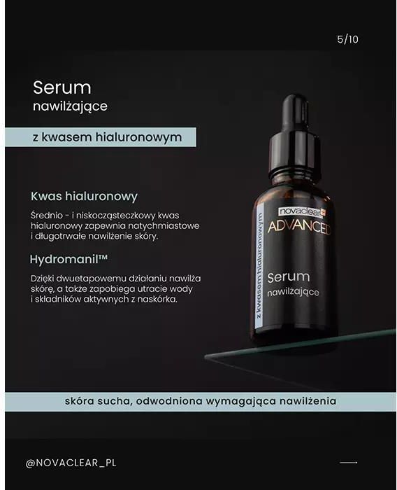 Serum do twarzy Novaclear Advanced Serum Nawilżające Z Kwasem ...