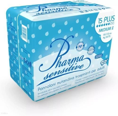 Oddychające Pieluchomajtki Pharma Sensitive Medium 15 - ceny i opinie ...