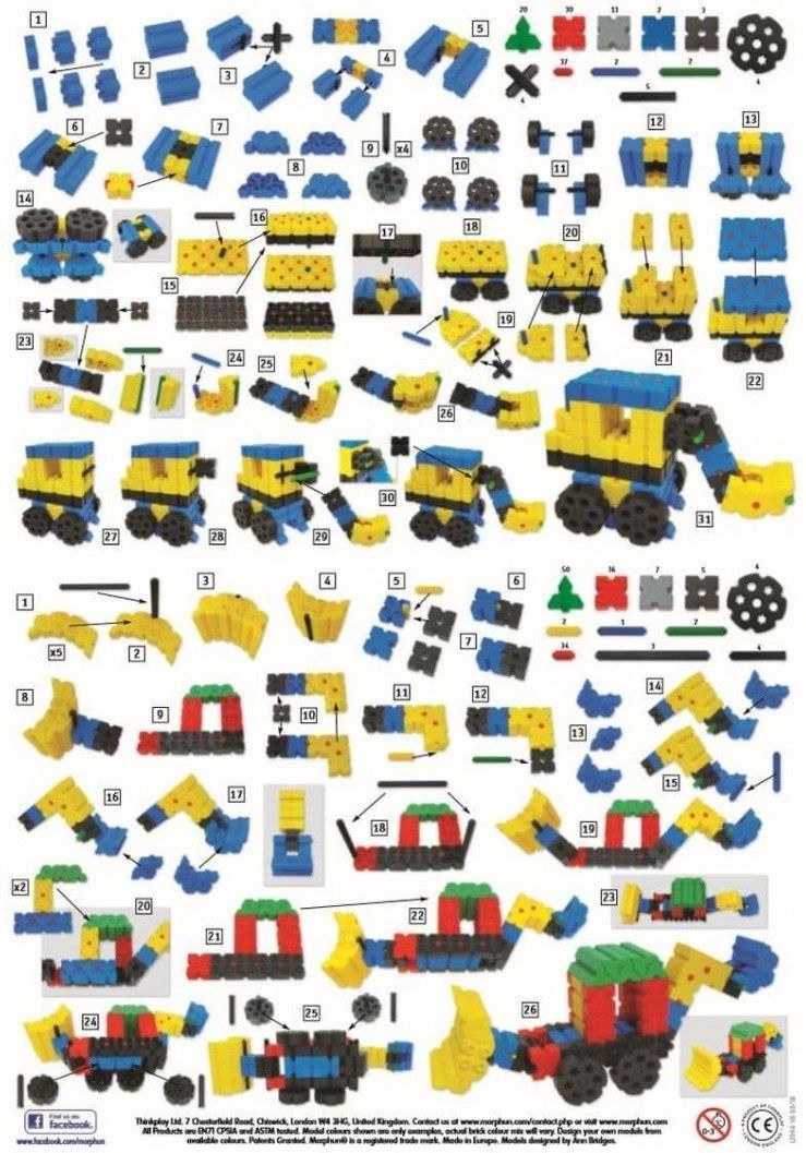 Morphun Advanced 500el. + Instrukcje A4 60 str. - Klocki konstrukcyjne ...