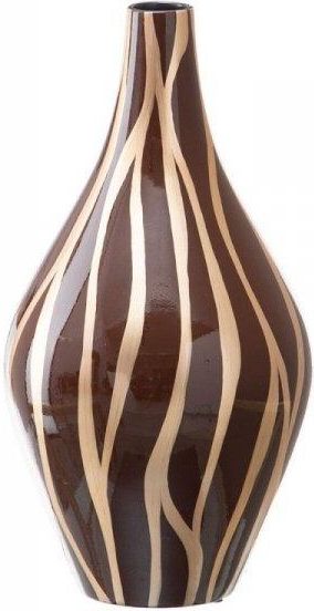 Bigbuy Home Wazon Zebra Ceramika Złoty Brązowy 23X23X43Cm 64588510 ...