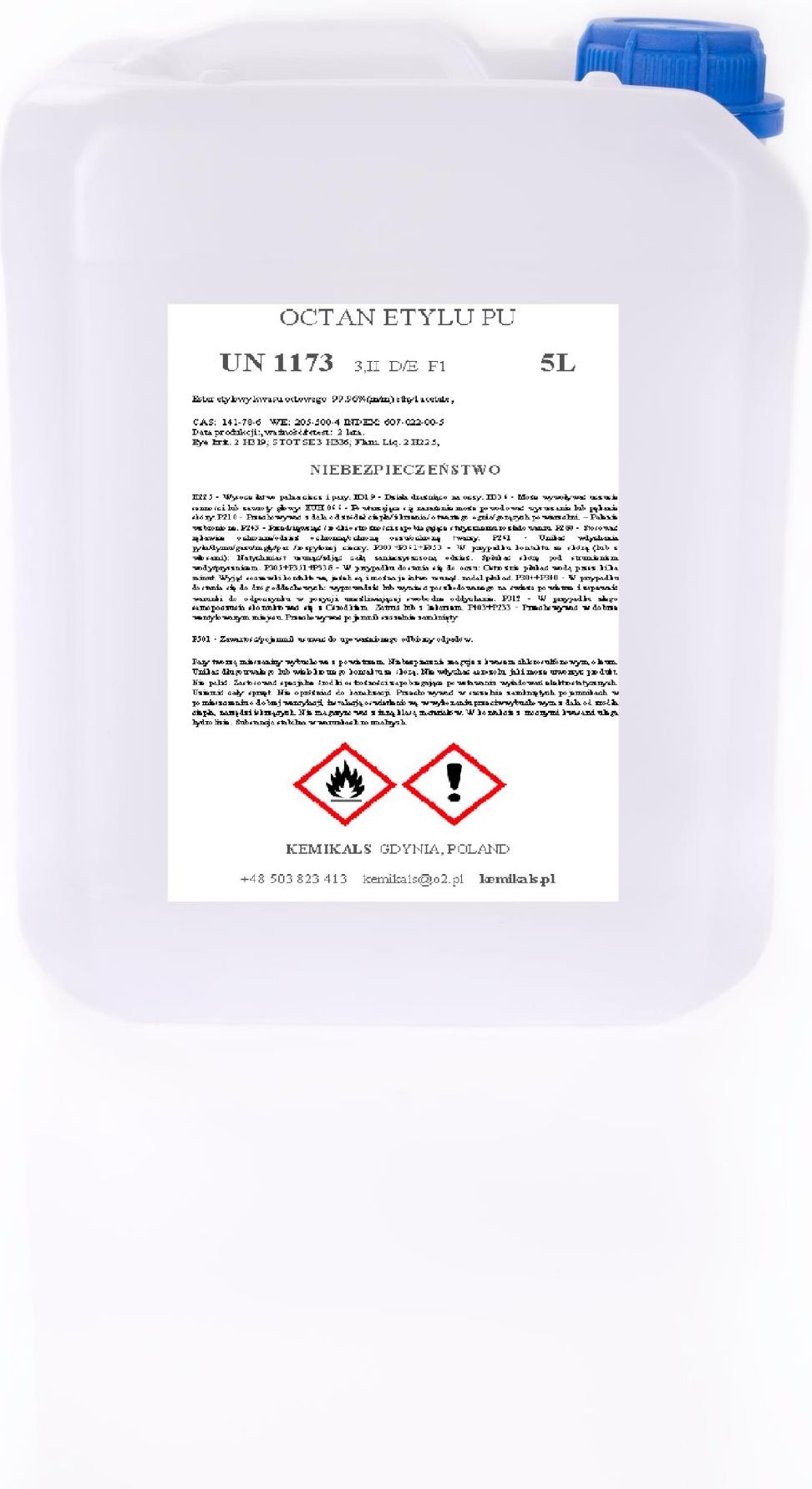 Kemikals Octan Etylu Pu 99.97%,Ester Etylowy Kw Octowego 5L - ceny i ...