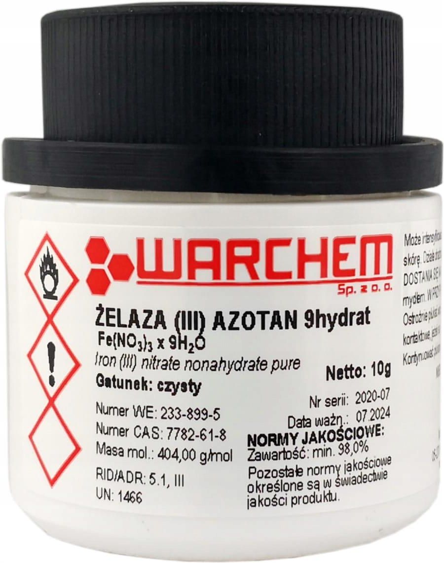Warchem Azotan Żelaza (III) 9Hydrat Czysty 10G - ceny i opinie - Ceneo.pl