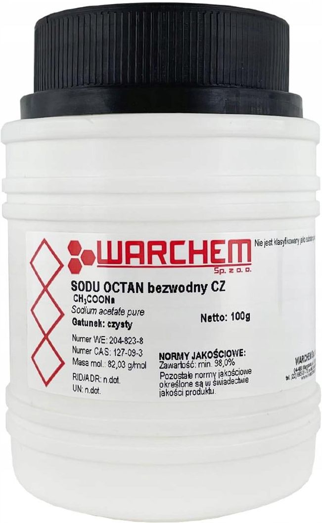 Warchem Octan Sodu Bezwodny Czysty 100G - ceny i opinie - Ceneo.pl