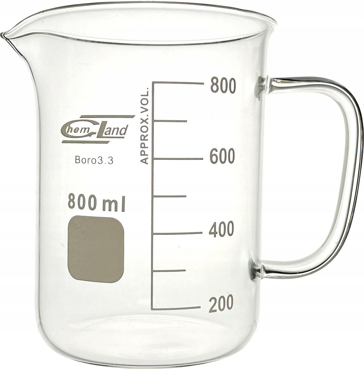 Chemland Zlewka Szklana Z Uchem Niska 800Ml (Chemland) - ceny i opinie - Ceneo.pl