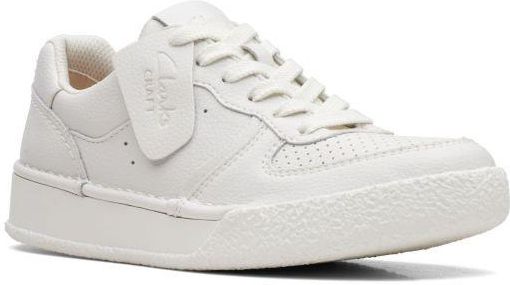 Buty Clarks Craft Cup Court kolor white leather 26166928 - Ceny i ...