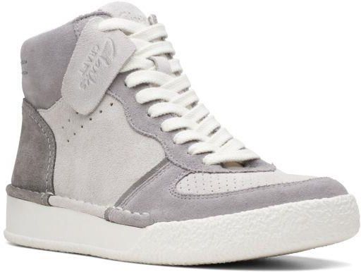 Buty Clarks Craft Cup Mid kolor light grey combi suede 26167376 - Ceny ...