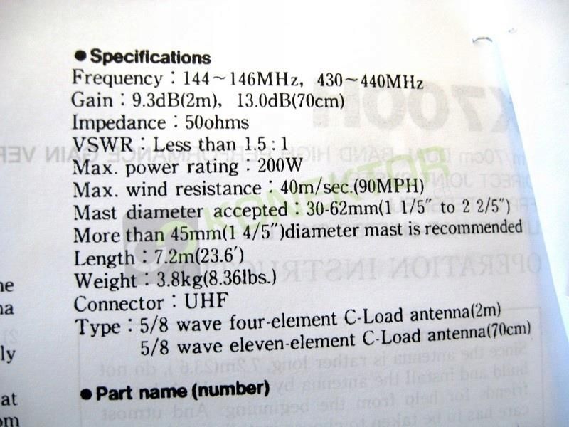 Diamond X700 Antena Bazowa Vhf Uhf 720Cm Złącze Pl - Anteny - Opinie i ...