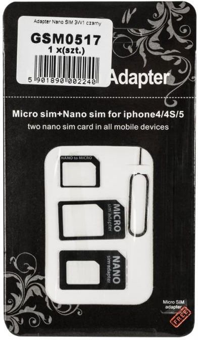 M Life Adapter Nano Sim 3W1 Czarny - Adaptery - Opinie i ceny na Ceneo.pl