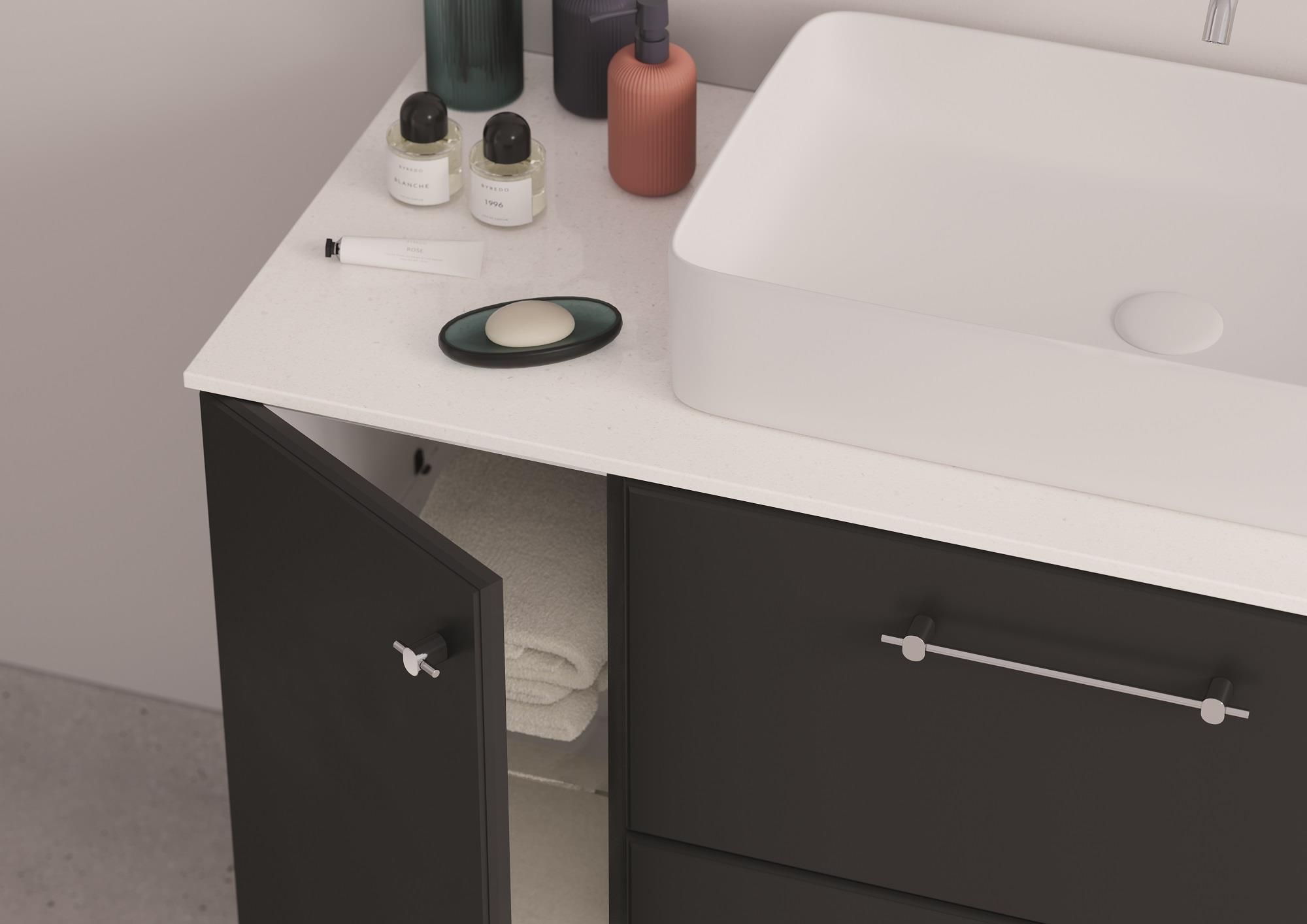 Defra Mo Re Twig D80 78X60X45 0D2S 0Nw Szafka Pod Umywalkę 1724 Korpus Czarny Mat No Finger ...